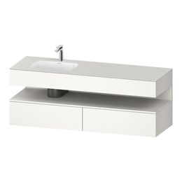 Duravit Einbauwaschtisch-M&ouml;bel-Set Qatego 160x50x60cm, Kon-WTU, B, B li, we matt (QA4795084840010)