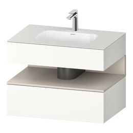 Duravit Einbauwaschtisch-M&ouml;bel-Set Qatego 80x55x60cm, T matt/we matt, Konsolen-Waschtischunterbau (QA4785091840000)