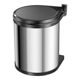 Hailo Compact-Box M, Einbau-M&uuml;lleimer, 15 ltr, Edelstahl (3555101)