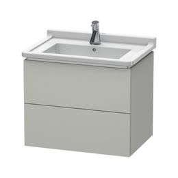 Duravit Waschtischunterschrank L-Cube 67x46,9cm, betongr ma, 2 Schub., wandh&auml;ngend (LC626400707)