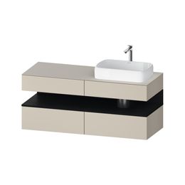 Duravit Waschtischunterschrank Qatego 140x55x60cm, E sw/tau m, Pl, Beck. re (QA4766016830000)
