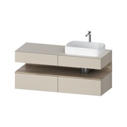 Duravit Waschtischunterschrank Qatego 140x55x60cm, E Ma/t m, Pl, Beck. re (QA4766055830000)