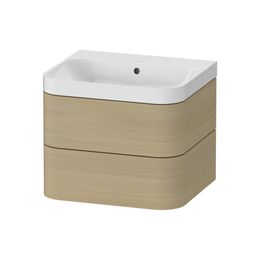Duravit M&ouml;belwaschtisch Happy D.2 Plus 57,5x49cm, o. HL, Medit. Ei, 2 Schubk. (HP4345N7171)