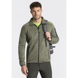 CMP Herren Strickfleecejacke "MAN JACKET", gr&uuml;n, Gr. 58, Strick, Obermaterial: 100% Polyester, Jacken, mit hochschlie&szlig;endem Kragen, atmungsaktiv,