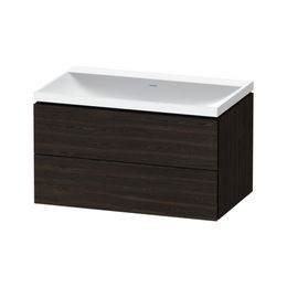 Duravit M&ouml;bel-Set L-Cube 80x48x48cm, o HL, Nussb geb., 2 Schub. (LC6951N69690000)