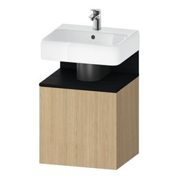 Duravit Waschtischunterschrank Qatego 49x42x64,5cm, 1 T, T r, Ei schwarz/E Nat (QA4077R16300000)