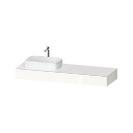 Duravit Konsole Qatego 160x55x17cm, we hgl, 1 Ausschn, Beck. li (QA4806022220000)