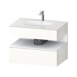Duravit Einbauwaschtisch-M&ouml;bel-Set Qatego 80x55x60cm, we matt/we hgl, Konsolen-Waschtischunterbau (QA4785018220000)