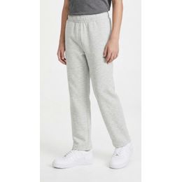 name it Jungen Sweathose "NKMMALLO STRAIGHT SWEAT PANT BRU NOOS", grau, Gr. 140, meliert, unifarben, Sweatware, Obermaterial: 80% Baumwolle, 20%