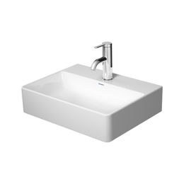 Duravit Handwaschbecken geschliffen DuraSquare 45x35cm, o. &Uuml;L, m HLB, o. Hahnloch, wei&szlig; (0732450079)
