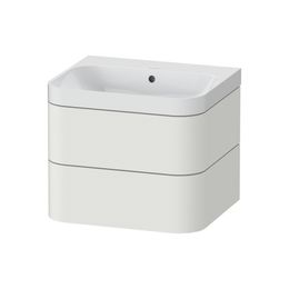 Duravit M&ouml;belwaschtisch Happy D.2 Plus 57,5x49cm, o HL, No we s-matt, 2 Schubk. (HP4345N3939)