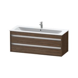 Duravit Waschtischunterschrank Ketho 120x47,5cm, Nussb dkl., 2 Schubk., wandh&auml;ngend (KT643102121)