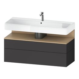 Duravit Waschtischunterschrank Qatego 119x47x59cm, E na/gra m, 1 Kast, 1 Ausz. (QA4396030490000)
