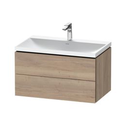 Duravit M&ouml;bel-Set L-Cube 80x48x48cm, m Hahnl., Ei marm., 2 Schub. (LC6951O55550000)