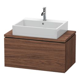 Duravit Waschtischunterschrank Compact L-Cube 82x47,7cm, Nussb dkl., f Kons, 1 Auszug (LC580202121)