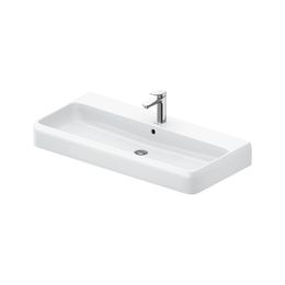 Duravit Waschtisch Qatego 100x47cm, we hgl, m Hahnl., &Uuml;L, Hahnloch (2382100000)