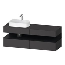 Duravit Waschtischunterschrank Qatego 160x55x60cm, E sw/gra m, Pl, Beck. li (QA4777016490000)
