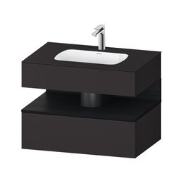 Duravit Einbauwaschtisch-M&ouml;bel-Set Qatego 80x55x60cm, E sw/gra m, Kon-WTU, B (QA4785016800010)