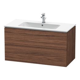 Duravit Waschtischunterschrank L-Cube 102x48,1cm, Nussb dkl., 2 Schub., wandh&auml;ngend (LC624202121)