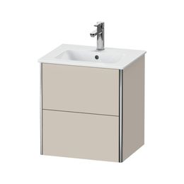 Duravit Waschtischunterschrank XSquare Compact 51x41,8x56cm, 2 Schubk., wandh&auml;ngend, Tau matt (XS430608383)