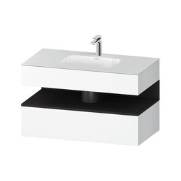 Duravit Einbauwaschtisch-M&ouml;bel-Set Qatego 100x55x60cm, gra m/we ma, Konsolen-Waschtischunterbau (QA4786080180000)