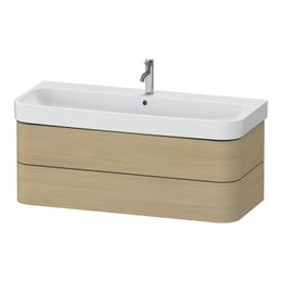 Duravit Waschtischunterschrank Happy D.2 Plus 117,5x49cm, Medit. Eiche, 2 Schubk&auml;sten (HP4389071710000)