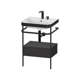 Duravit M&ouml;belwaschtisch-Kombi Happy D.2 Plus 57,5x49cm, 2 HL, gra m, m Konso, 1 Lad (HP4740E8080)