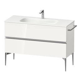 Duravit Waschtischunterschrank boden Sivida 121x59,2x47,7cm, 2 SBK, we. hgl, Gr. chr (SV4653010220000)
