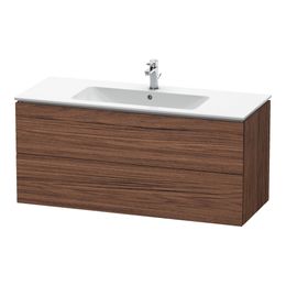 Duravit Waschtischunterschrank L-Cube 122x48,1cm, Nussb dkl., 2 Schub., wandh&auml;ngend (LC624302121)