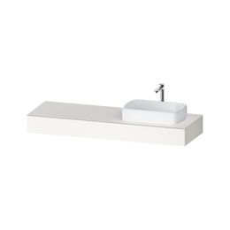 Duravit Konsole Qatego 160x55x17cm, w matt, 1 Ausschn, Beck. re (QA4807084840000)