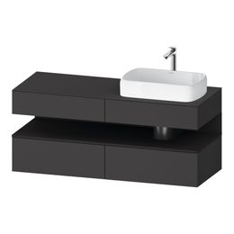 Duravit Waschtischunterschrank Qatego 140x55x60cm, gra m/Gr m, Pl, Beck. re (QA4766080490000)