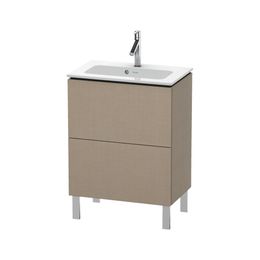 Duravit Waschtischunterschrank Compact L-Cube 62x39,1cm, leinen, 2 Ausz&uuml;ge, stehend (LC667307575)