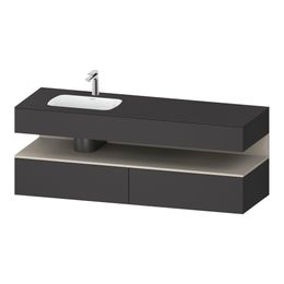 Duravit Einbauwaschtisch-M&ouml;bel-Set Qatego 160x50x60cm, Kon-WTU, B, B l, T m/Gr ma (QA4795083490010)