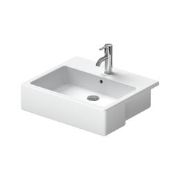 Duravit Halbeinbau-Waschtisch Vero 55x47cm, EB v ob, m HL, &Uuml;L, HLB, wei&szlig; (0314550000)
