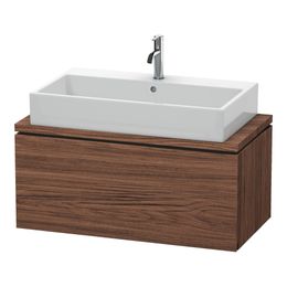 Duravit Waschtischunterschrank Compact L-Cube 92x47,7cm, Nussb dkl., f Kons, 1 Auszug (LC580302121)