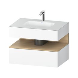 Duravit Einbauwaschtisch-M&ouml;bel-Set Qatego 80x55x60cm, Ei nat/wei&szlig; ma, Konsolen-Waschtischunterbau (QA4785030180000)