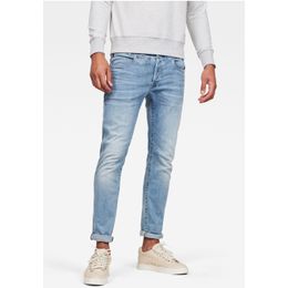 G-Star Raw G-STAR Herren Slim-fit-Jeans "D-Staq 3D Slim Fit", blau, Gr. 34, Denim/Jeans, Obermaterial: 91% Baumwolle, 7% Elastomultiester, 2% Elasthan, Jeans