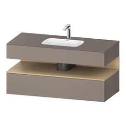 Duravit Einbauwaschtisch-M&ouml;bel-Set Qatego 120x55x60cm, Ei nat/b ma, Konsolen-Waschtischunterbau (QA4787030430000)