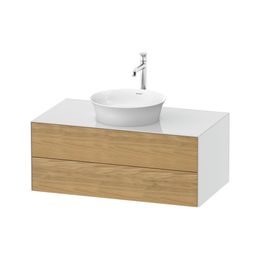 Duravit Waschtischunterschrank o. ES White Tulip 40,8x100x 55, 2 SBK, Ei Nat mas/wei&szlig; hgl (WT49860H5850010)