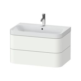 Duravit M&ouml;belwaschtisch Happy D.2 Plus 77,5x49cm, 1 HL, we matt, 2 Schubk&auml;sten (HP4347O8484)