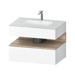 Duravit Einbauwaschtisch-M&ouml;bel-Set Qatego 80x55x60cm, Ei Marmor/w ma, Konsolen-Waschtischunterbau (QA4785055180000)