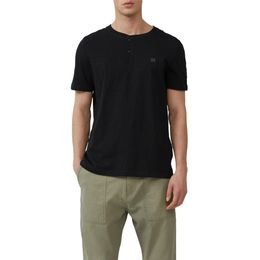 s.Oliver Herren T-Shirt, schwarz, Gr. S, unifarben, Jersey, Obermaterial: 100% Baumwolle, Shirts, mit Logo Print