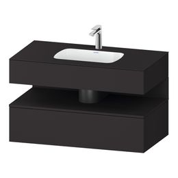 Duravit Einbauwaschtisch-M&ouml;bel-Set Qatego 100x55x60cm, gra m, Kon-WTU, Nischenb (QA4786080800010)