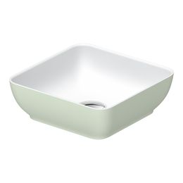 Duravit Aufsatzwaschtisch DuroCast + Sivida 30x30cm, I.Fa w m, Au&szlig;.Fa blassgr&uuml;n ma (266003FH00)