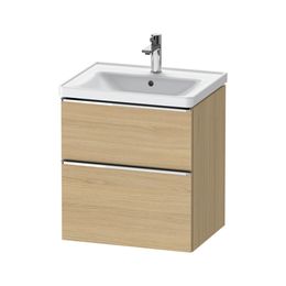 Duravit Waschtischunterschrank D-Neo 58,4x45,2x62,5cm, 1 Kast, chr/Eiche Nat (DE4359010300000)