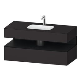 Duravit Einbauwaschtisch-M&ouml;bel-Set Qatego 120x55x60cm, E sw/gra matt, Konsolen-Waschtischunterbau (QA4787016800000)