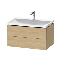 Duravit M&ouml;bel-Set L-Cube 80x48x48cm, m Hahnl., Ei Nat, 2 Schub. (LC6951O30300000)