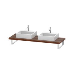 Duravit Konsole L-Cube 80-200x55cm, 2 A., St&auml;r 4.5cm, Nussb Nat (LC103C07979)