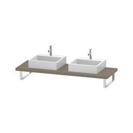 Duravit Konsole L-Cube 80-200x55cm, 2 Ausschn, St&auml;r 4.5cm, lei (LC103C07575)
