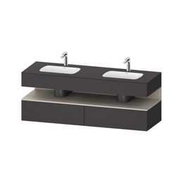 Duravit Einbauwaschtisch-M&ouml;bel-Set Qatego 160x55x60cm, Konsolen-Waschtischunterbau, Tau m/Grap ma (QA4797091490000)